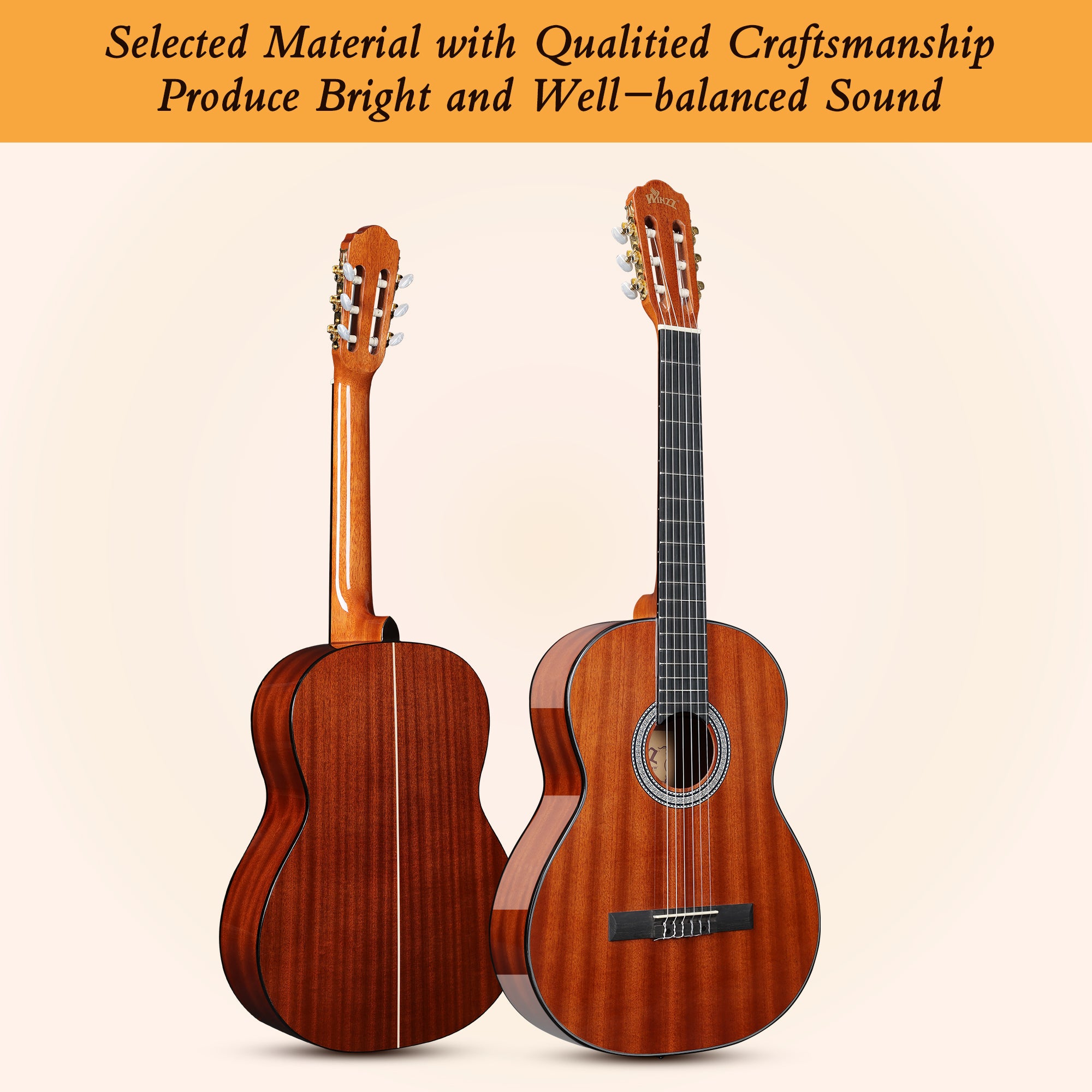 WINZZ AC309 39-Inch Sapele Classical Guitar for Beginner– winzzguitars