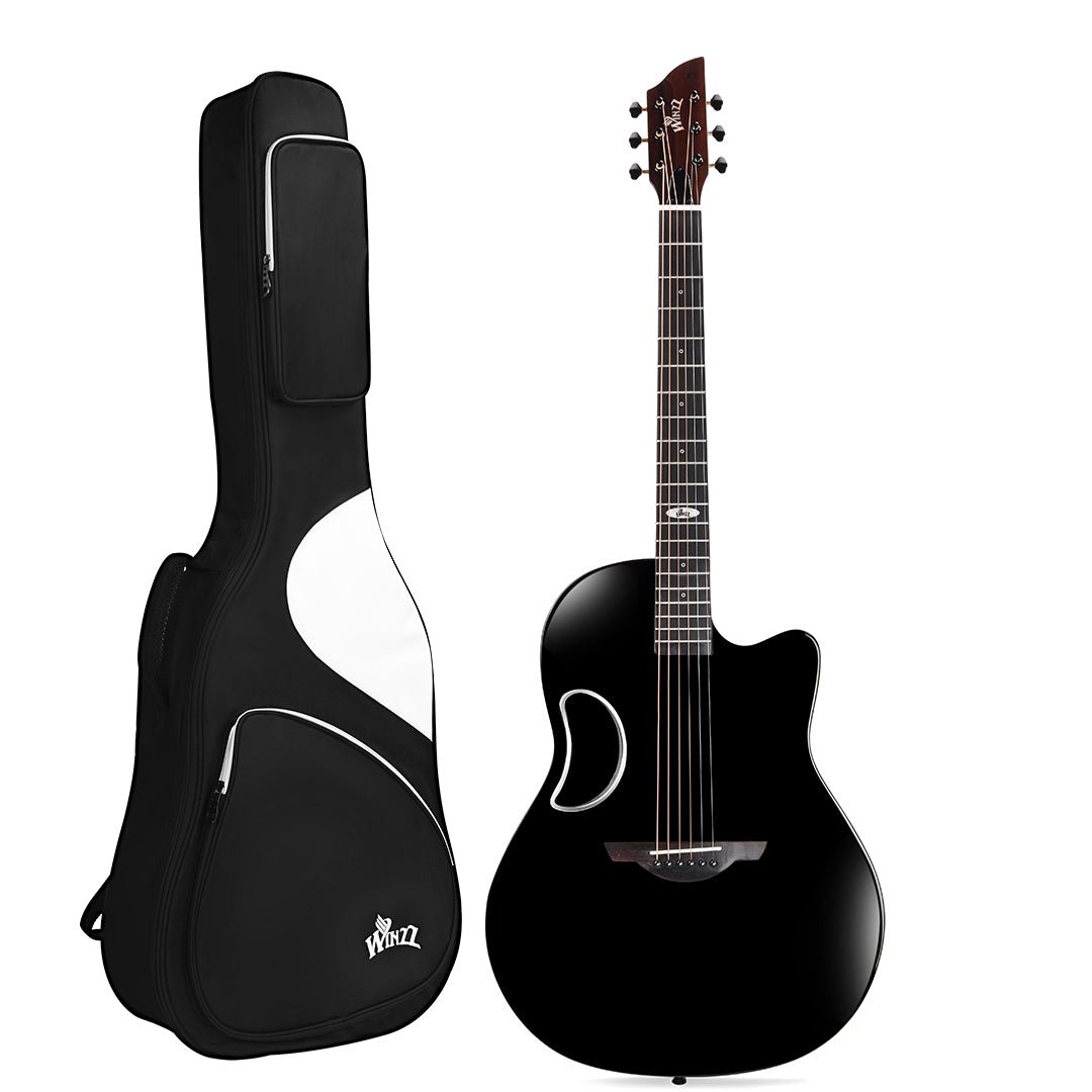 WINZZ AFO300C Solid Spruce Top Acoustic Guitar With Carbon Fiber Back ...